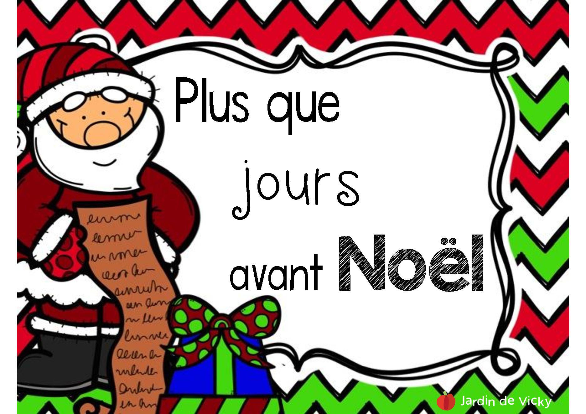 Décompte des jours avant Noël | Jardin de Vicky