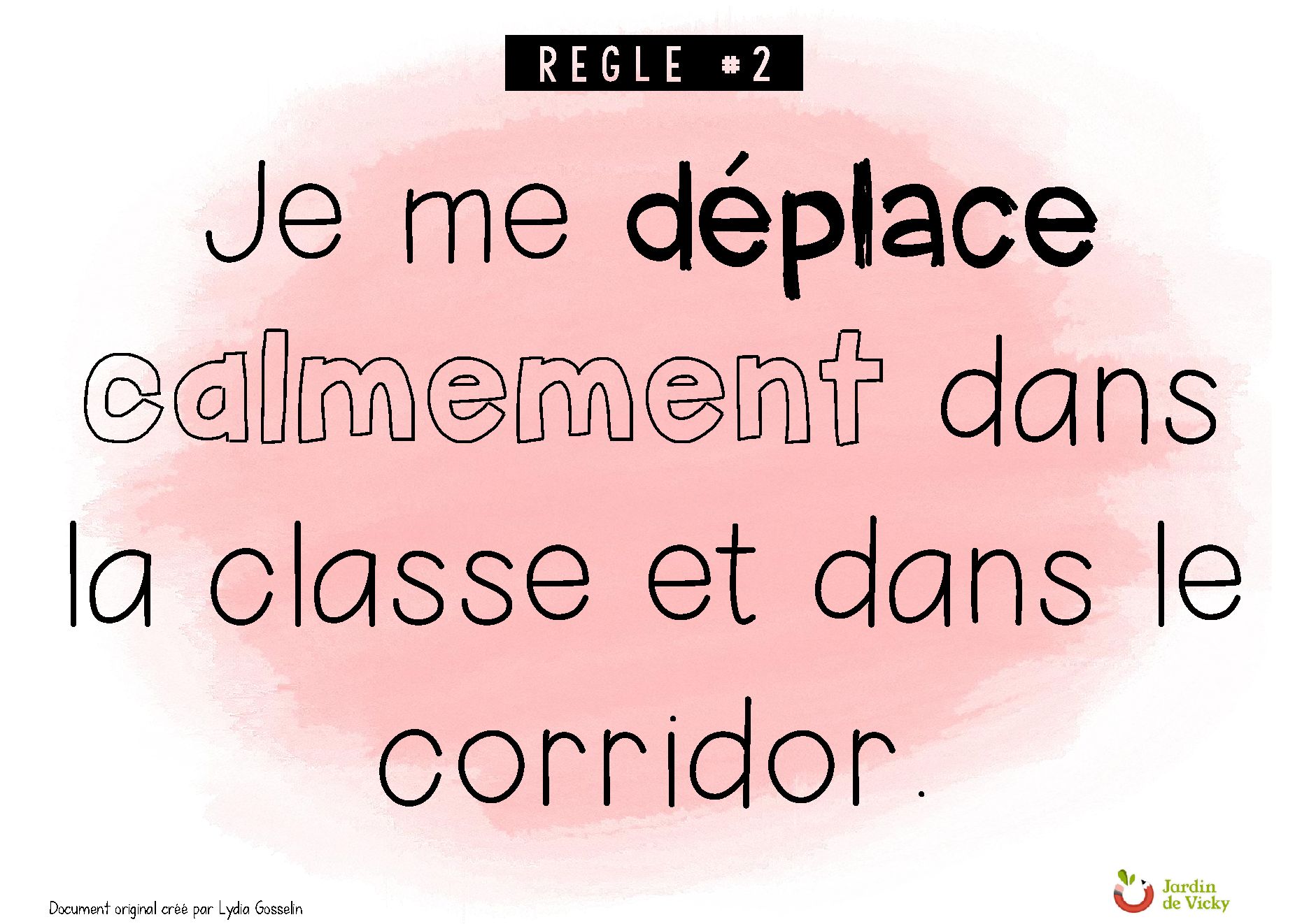 5 règles de classe - Aquarelle | Jardin de Vicky